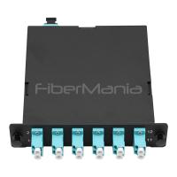 China MTP-LC Cassette Module 12 Fiber OM3 Multimode Zirconia Ceramic Sleeve Aluminum Body for High Density Networks for sale
