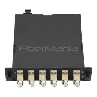 China High Density MTP to LC Module Cassette 12 Fiber 6 Ports Zirconia Ceramic Sleeves 40 100Gbps for sale