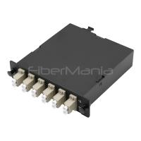 China 12 Fibers MTP-LC Duplex Cassette 6 Ports Type A OM1 Multimode with Zirconia Ceramic Sleeves for sale