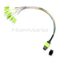 China MPO Male to LC 0.9mm Fiber Patchcord Hytrel Jacket 0.3M for Data Centers for sale