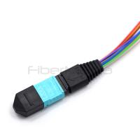 China MPO MTP to LC 12 Core Ribbon Fiber Patch Cord 0.9mm Fanout Cable OM3 Multimode for sale