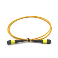 China MPO Trunk Cable Female to Female Single Mode OS2 12 Fiber 0.35dB Max Low Loss Plenum OFNP for sale
