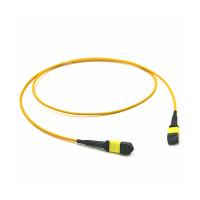 China MPO Trunk Cable Female to Female Single Mode OS2 12 Fiber 0.35dB Max Low Loss Plenum OFNP for sale
