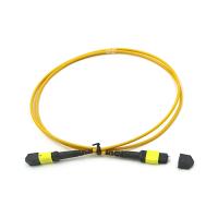 China MPO Trunk Cable Female to Female Single Mode OS2 12 Fiber 0.35dB Max Low Loss Plenum OFNP for sale