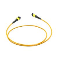 China MPO Trunk Cable Female to Female Single Mode OS2 12 Fiber 0.35dB Max Low Loss Plenum OFNP for sale
