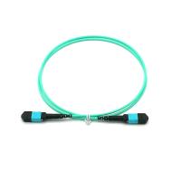 China 24 Fibers MPO Jumper 0.35dB Max Insertion Loss OM3 Multimode LSZH Type A for High-Speed Data Transmission for sale