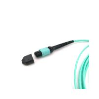 China 24 Fibers MPO Jumper 0.35dB Max Insertion Loss OM3 Multimode LSZH Type A for High-Speed Data Transmission for sale