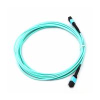 China 24 Fibers MPO Jumper 0.35dB Max Insertion Loss OM3 Multimode LSZH Type A for High-Speed Data Transmission for sale