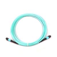 China 24 Fibers MPO Jumper 0.35dB Max Insertion Loss OM3 Multimode LSZH Type A for High-Speed Data Transmission for sale