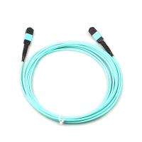 China MPO-MPO Fiber Patch Cord OM3 50/125 12-Core 40G 100G Low Loss 0.3dB for sale