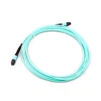 China MPO-MPO Fiber Patch Cord OM3 50/125 12-Core 40G 100G Low Loss 0.3dB for sale