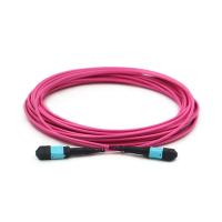 China 12 Fibers Multimode OM4 MTP Jumper 0.35dB Max for High-Speed Data Transmission for sale