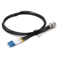 China Outdoor ODC to LC 4-Core Single Mode TPU Jacket Fiber Patch Cable for sale
