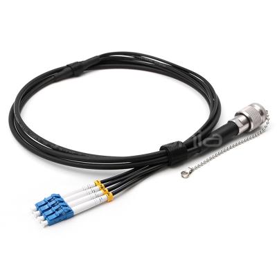 China Outdoor ODC to LC 4-Core Single Mode TPU Jacket Fiber Patch Cable for sale