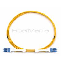 China LC UPC to LC UPC Duplex SM With Pull Tab LSZH Yellow Fiber Patch Cable for sale