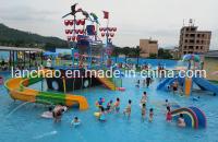 China Fiberglass Kids Water Amusement Park Equipment Playground With Slides for sale