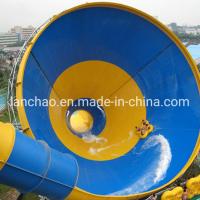 China Colorful Aqua Amusement Park Equipment Fiberglass Big Trumpet Water Slide for sale