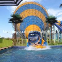 China Colorful Aqua Amusement Park Equipment Fiberglass Big Trumpet Water Slide for sale