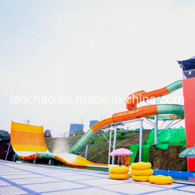China Skin Raft Fiberglass Boomerango Water Park Slide for Adult for sale