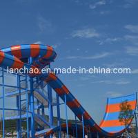 China Skin Raft Fiberglass Boomerango Water Park Slide for Adult for sale