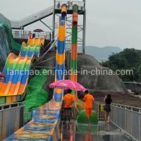 China Fiberglass Water Park Body Slide Water Park High Speed  Colorful for sale