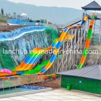 China Water Theme Freefall Aqua World High Speed Water Slides Fiberglass for sale