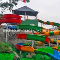 China Smooth Water Slide Used Fiberglass Swimming Pool Slide for sale