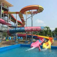 China Smooth Water Slide Used Fiberglass Swimming Pool Slide for sale
