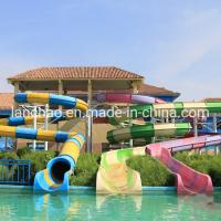 China Fiberglass Blue Water Slide Combined for Amusement Park for sale