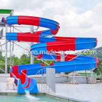 China Fiberglass Open Spiral Water Slide for Outdoor Amusement Aqua Park for sale