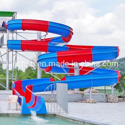 China Fiberglass Open Spiral Water Slide for Outdoor Amusement Aqua Park for sale