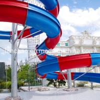 China Fiberglass Open Spiral Water Slide for Outdoor Amusement Aqua Park for sale
