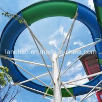 China Outdoor Fiberglass Super Open Spiral Slide  For Amusement Park for sale