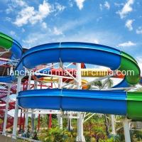 China Outdoor Fiberglass Super Open Spiral Slide  For Amusement Park for sale