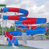 China Outdoor Fiberglass Super Open Spiral Slide  For Amusement Park for sale