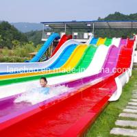 China Multi Lane Rainbow Wavy Slide With Water Sprinkler Aqua Park  use for sale
