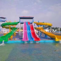 China Fiberglass Rainbow Water Slide High Speed Racing Water For Aqua Park for sale