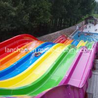 China Fiberglass Racer Rainbow Water Slide Equipment For Amusement Park for sale