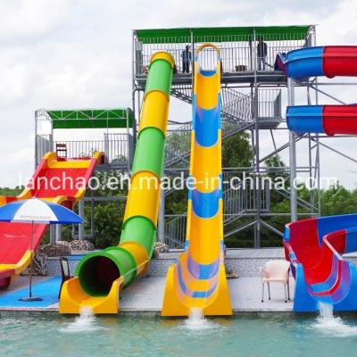 China Colorful Fiberglass Barrel and Sledge Slide for Water Amusement Park for sale