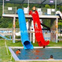 China Colorful Fiberglass Barrel and Sledge Slide for Water Amusement Park for sale