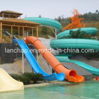 China Colorful Fiberglass Barrel and Sledge Slide for Water Amusement Park for sale