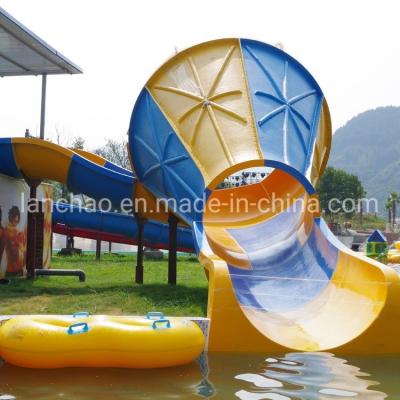 China Children Small Water Park Rides Fiberglass Trumpet Slide for Swimming Pool for sale