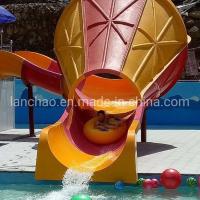 China Children Small Water Park Rides Fiberglass Trumpet Slide for Swimming Pool for sale