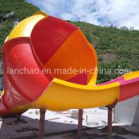 China Children Small Water Park Rides Fiberglass Trumpet Slide for Swimming Pool for sale