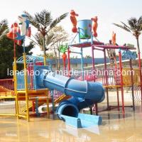 China Fiberglass Water Fountain Playground Equipment Playground With Splash Pad for sale