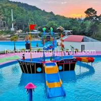 China Fiberglass Water Water Sprinkler Playground With Children Slides for sale