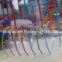 China Water Park Indoor Splash Pad Equipment Fiberglass Colorful Rainbow Ring for sale