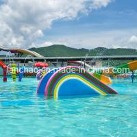 China Swimming Pool Aqua Water Park Fiberglass Rianbow Slide for sale