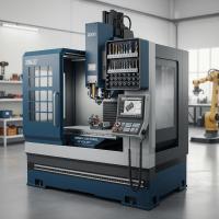 China 500 mm X-axis Travel CNC Vertical Milling Machine with 24 Tool Magazine and Fanuc 0i-MF Control System for sale