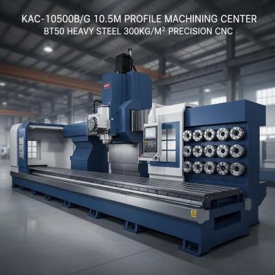 China 10.5m X-axis Travel Steel Profile Machining Center with BT50 Spindle System and 3000kg/m² Load Capacity for sale